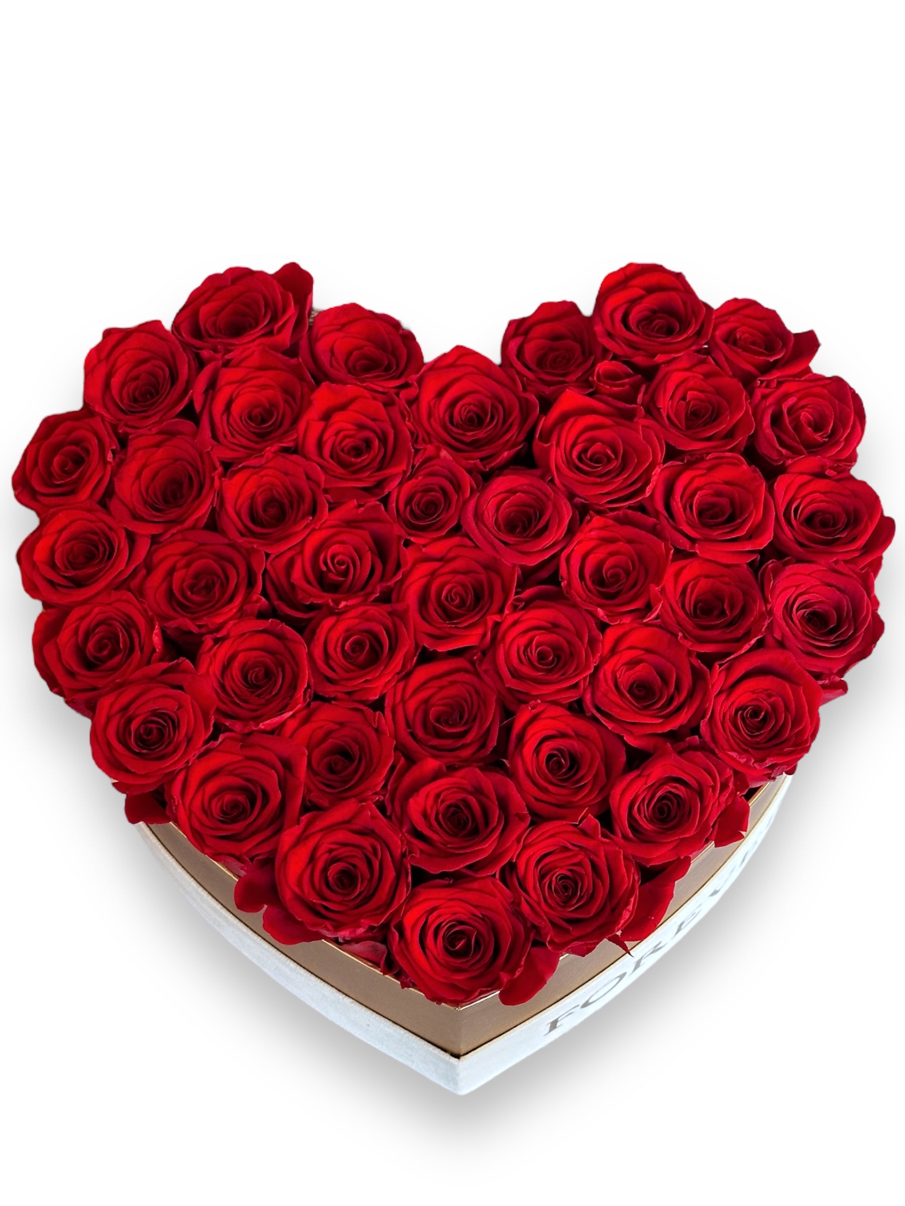 Cœur de roses éternelles stabilisé – LUXE UN CADEAU